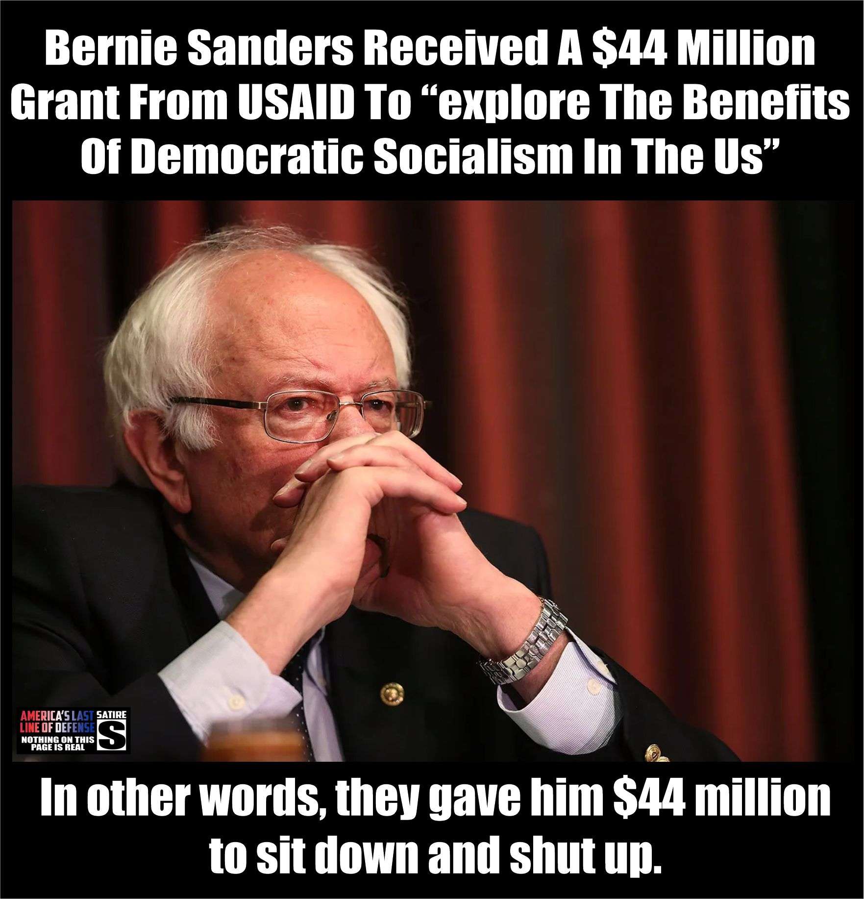 Bernie Sanders Received A $44 Million Grant From Usaid To “explore The ...