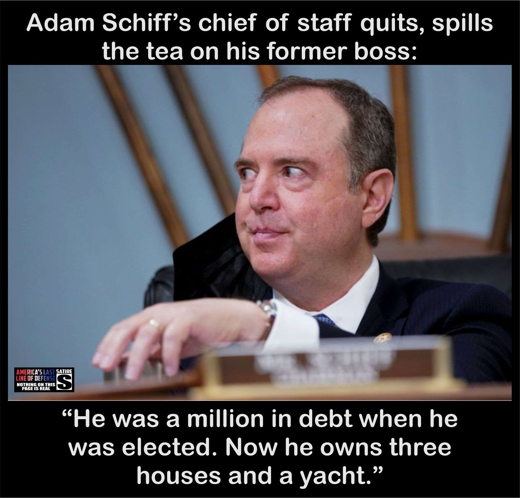 Adam Schiff was a Million Dollars in Debt when he was First Elected ...